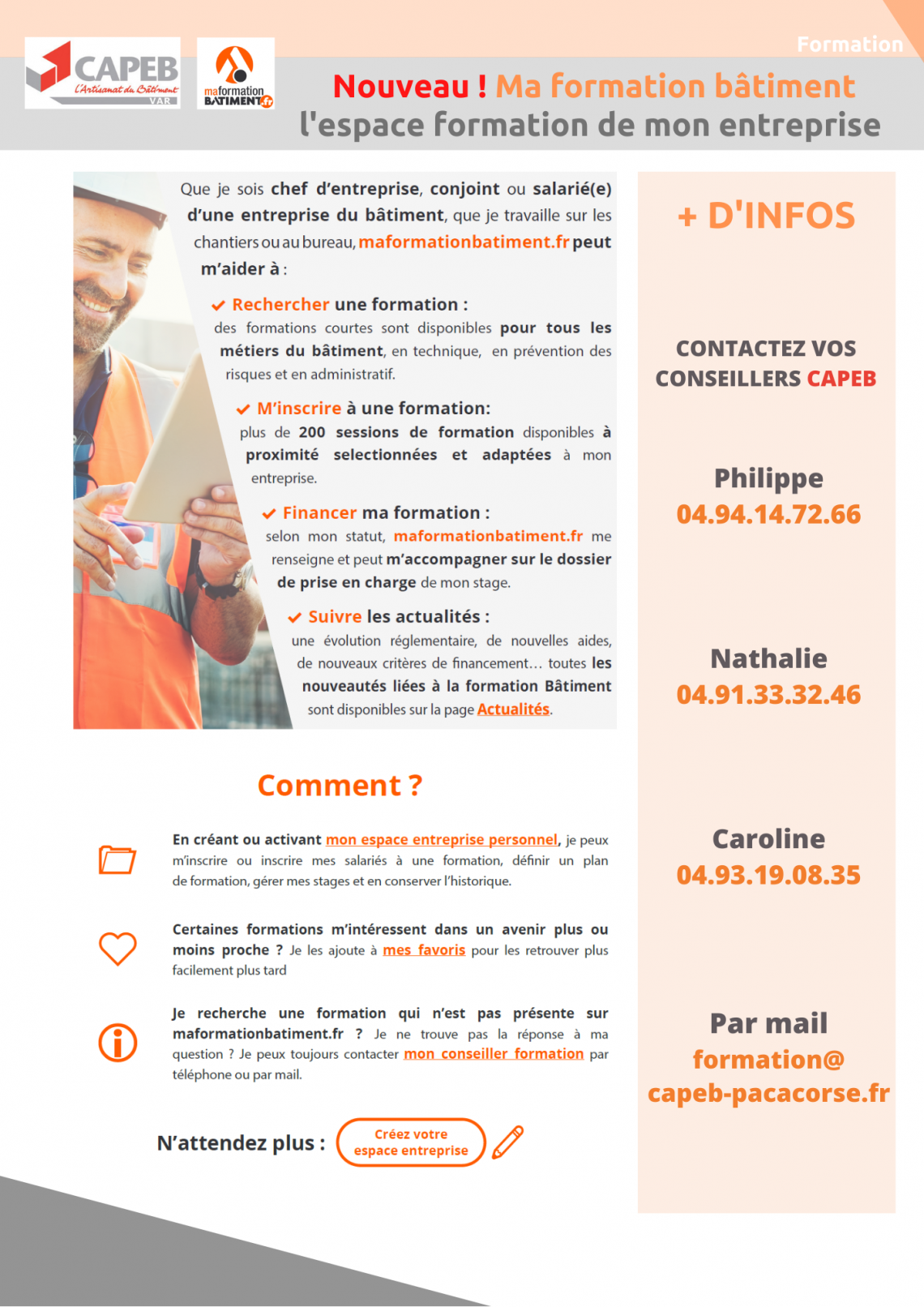 Les formations 2023 ・ CAPEB